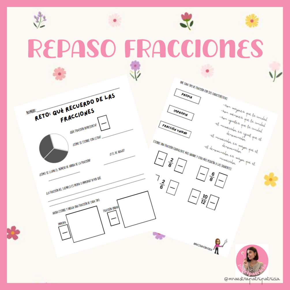 FICHA REPASO FRACCIONES