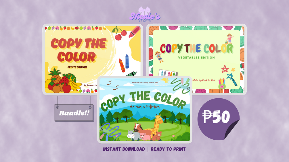 Copy the Color: A Coloring Book – BUNDLE (3 variant) 🖍️