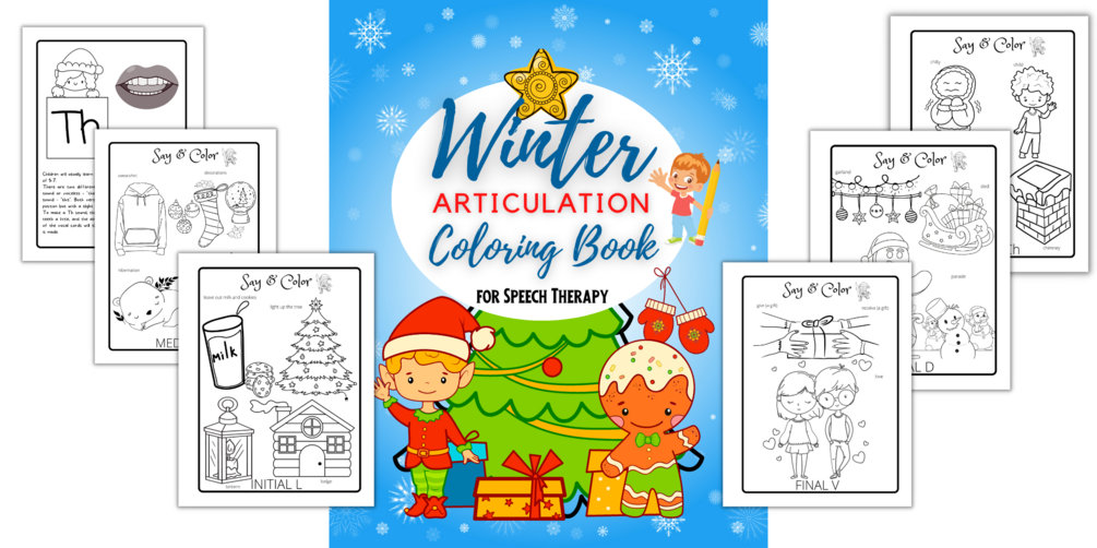 Winter Articulation Coloring Book as a Speech Therapy Tool