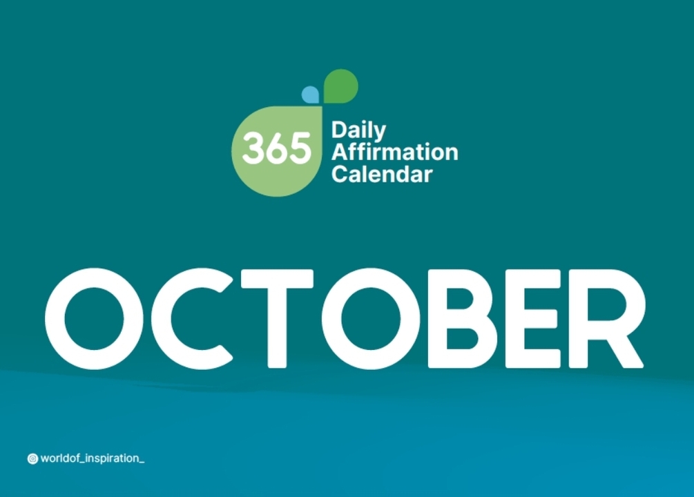 Daily Affirmation Calendar - Month of October
