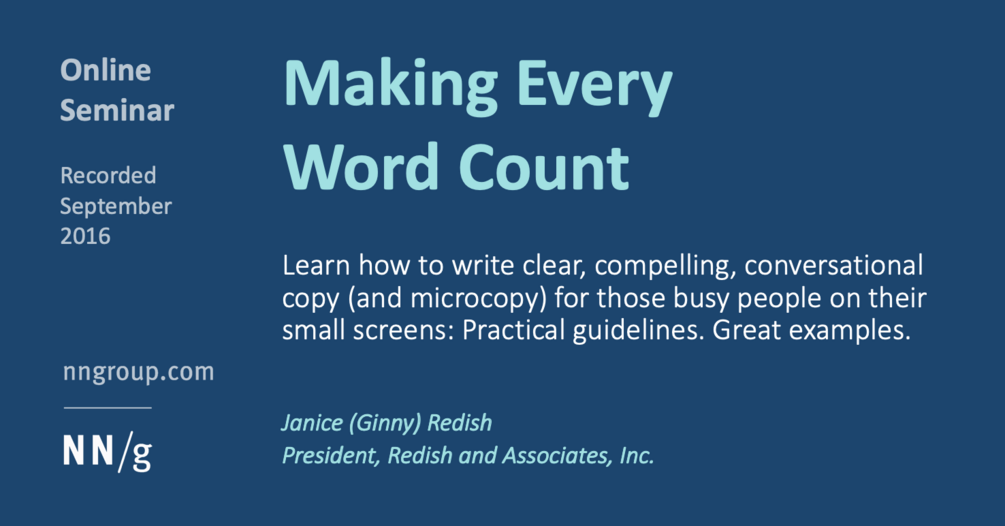Making Every Word Count