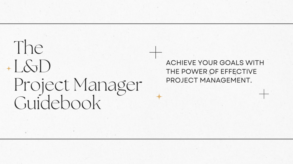L&D Project Manager Guidebook
