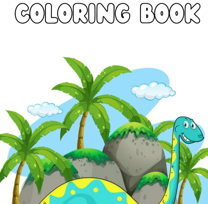 Cute Dinosaur Colouring Book