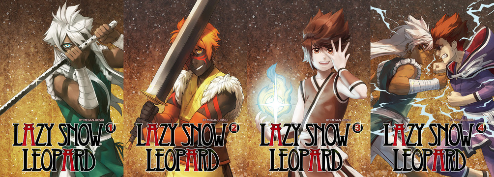 "Lazy Snow Leopard" comic, volumes 1-4, PDF