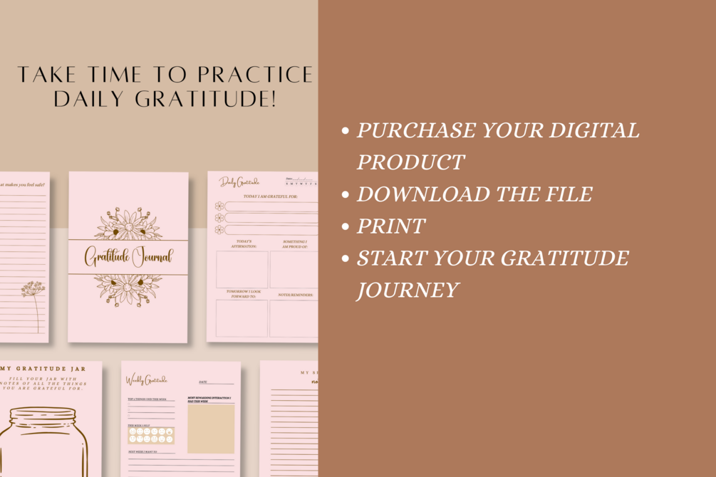 Gratitude Journal: Printable Bundle