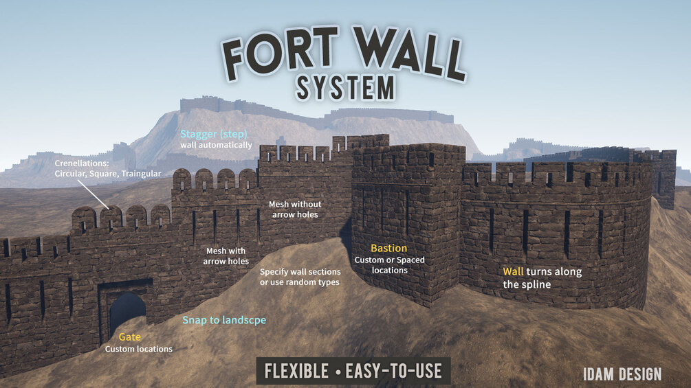 Fort Wall System V1 for Unreal Engine