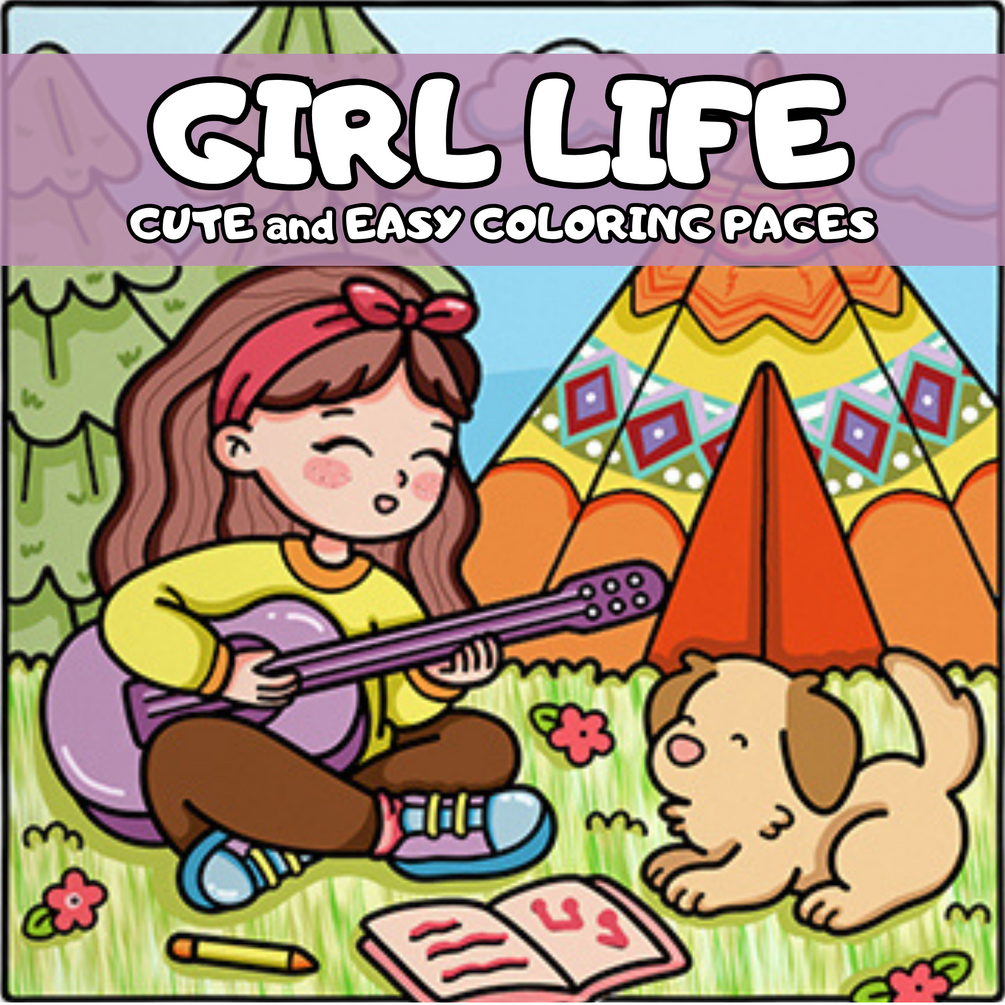 Girl Life Coloring Pages for Adults and Teens 40 Unique Printable PDFs ...