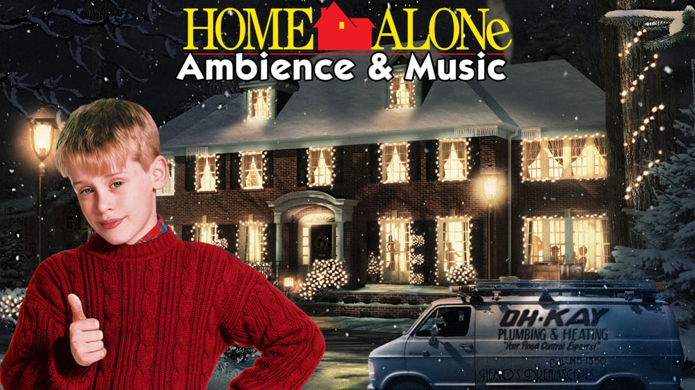 Home Alone 🏠 Christmas Party Ambience & Music | Christmas Oldies Music ...