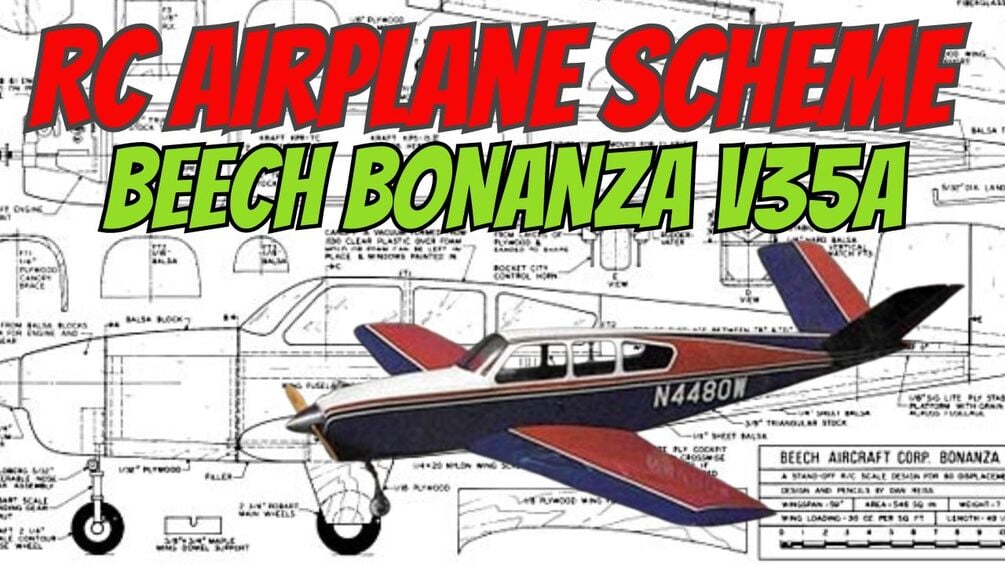 RC AIRPLANE SCHEME BEECH BONANZA V35A