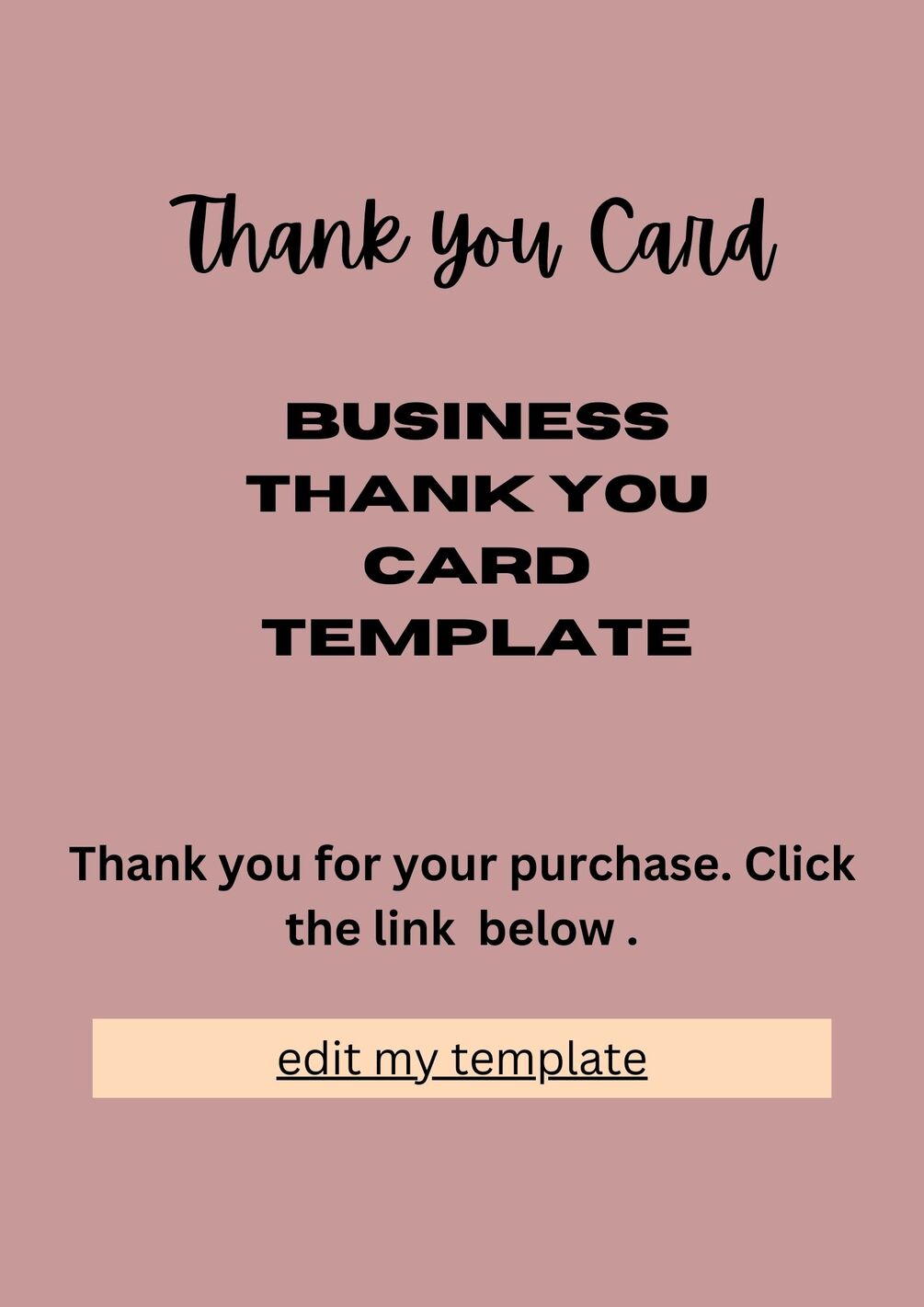 Thank you Card (editable template)