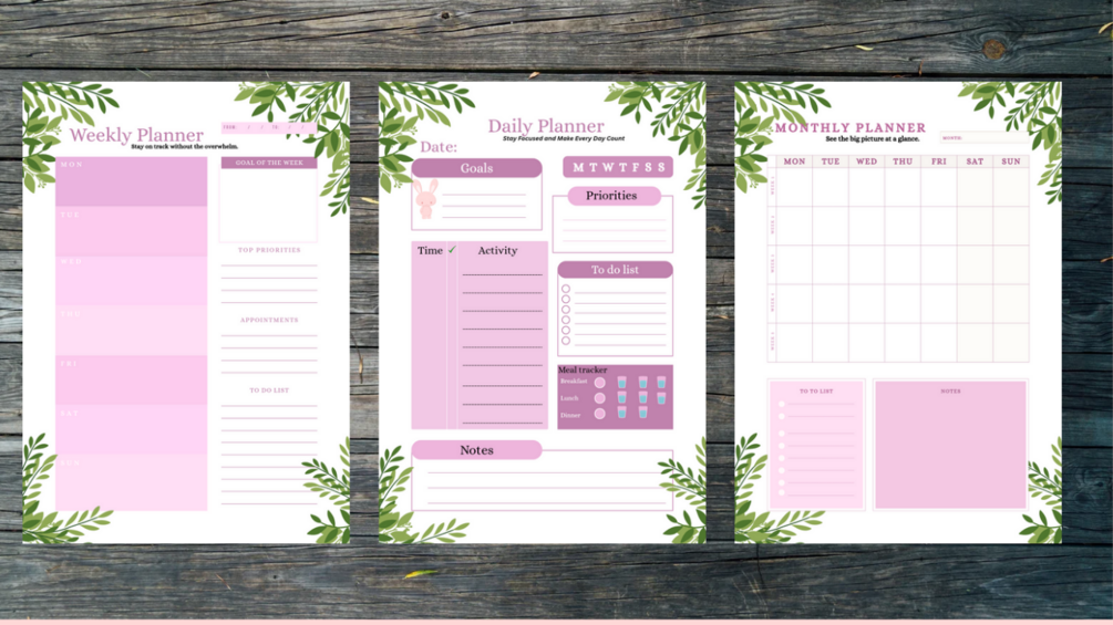Free A4 Islamic Planner Bundle | Daily, Weekly, Monthly + Salah Tracker