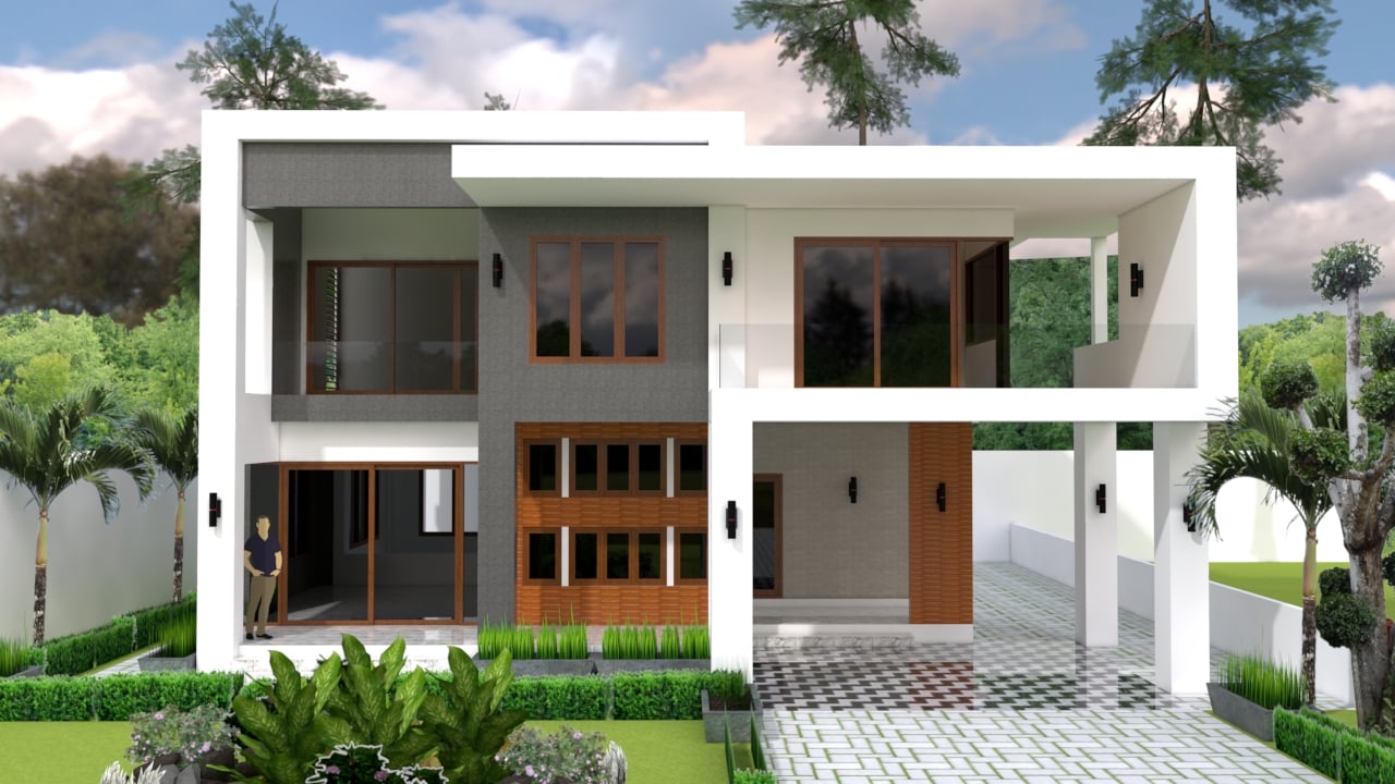 43x50 Small House Plan 4 Beds 13x15 Meter Pdf Full Plan