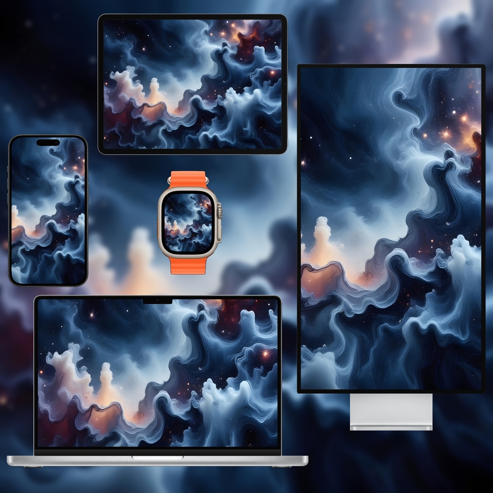 Celestial Fluidity Custom-Fit Digital Art Pack – Abstract Cosmic ...