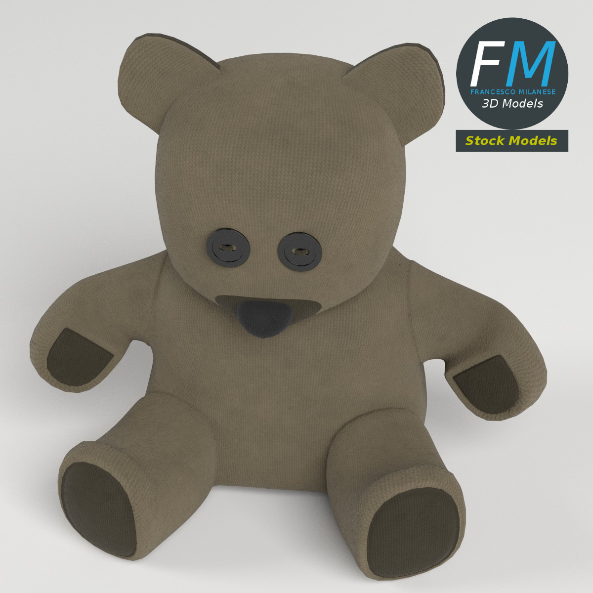 3D MODEL - Burlap teddy bear