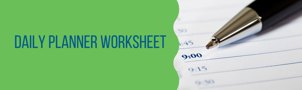 Daily Planner Worksheet