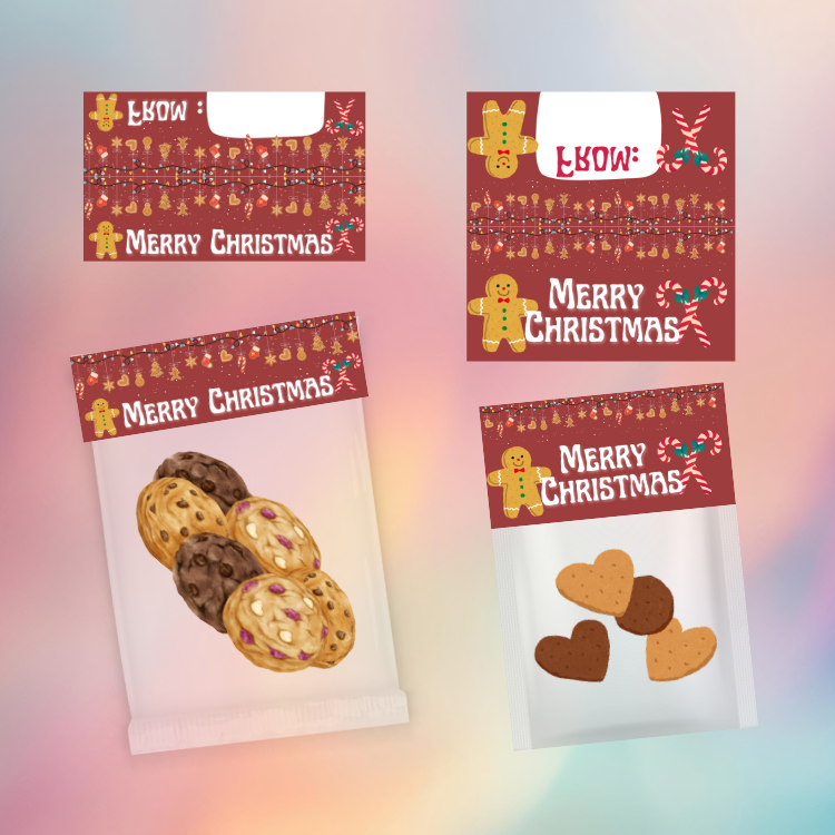 Printable Christmas Treat Bag Toppers | Merry Christmas Gingerbread Man ...