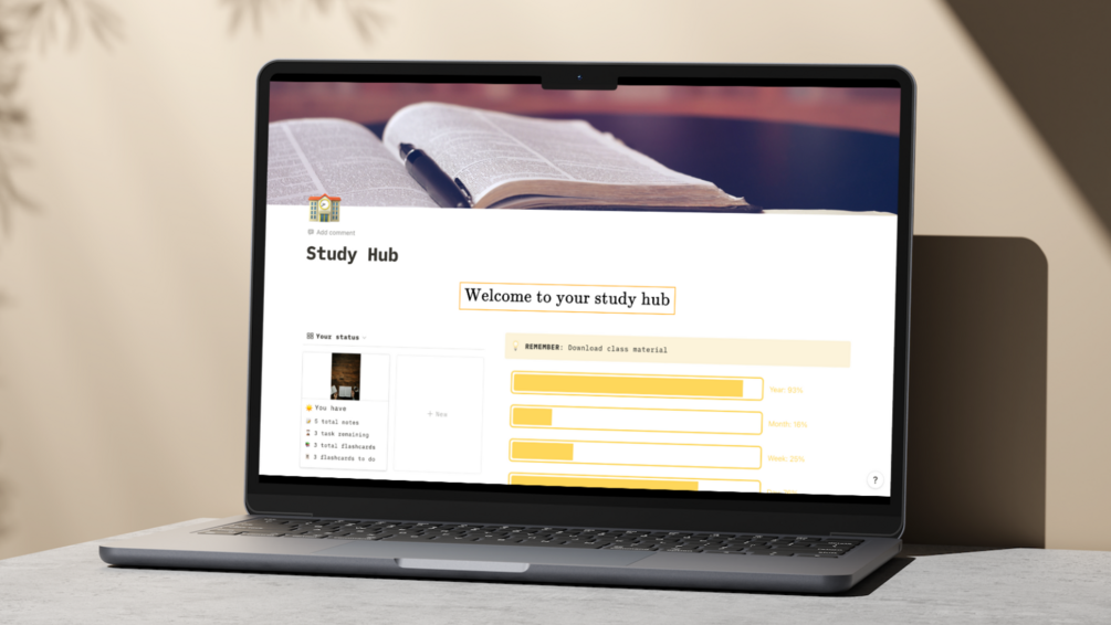 School Study Hub Notion Template