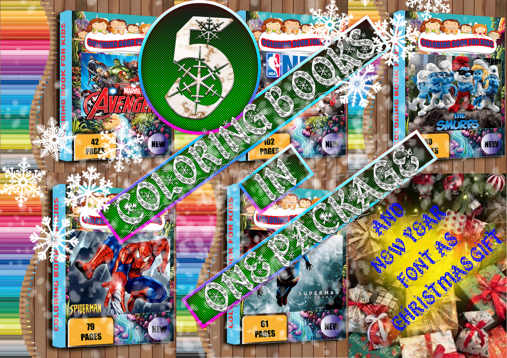 5 in 1 Package Coloring Books For Kids - 2