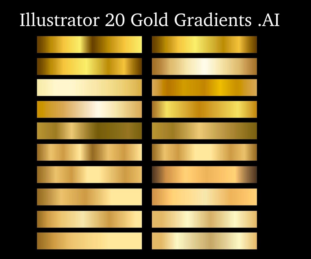 Illustrator gold gradients
