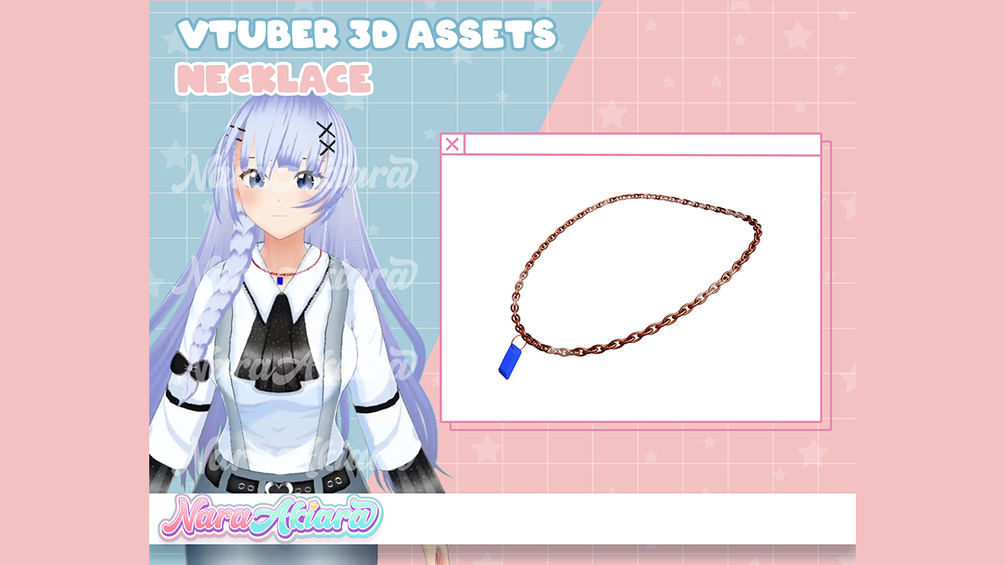 3D Vtuber Assets Necklace V13 Vroid Commission, 3D assets ready to use ...