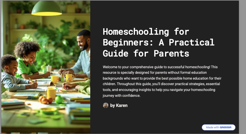 Homeschooling for Beginners-Basic info