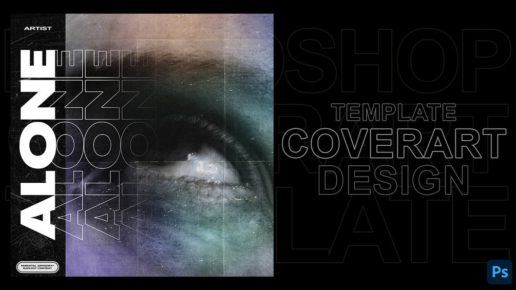 CoverArt Template ''ALONE'' Vol.1 Design | Photoshop.