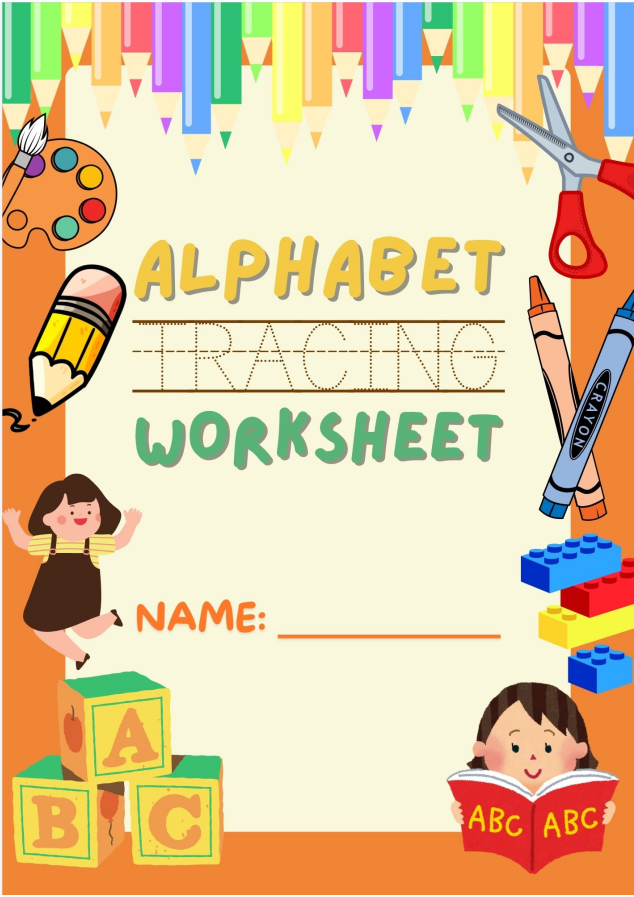 ALPHABET TRACING WORKSHEET FOR KIDS