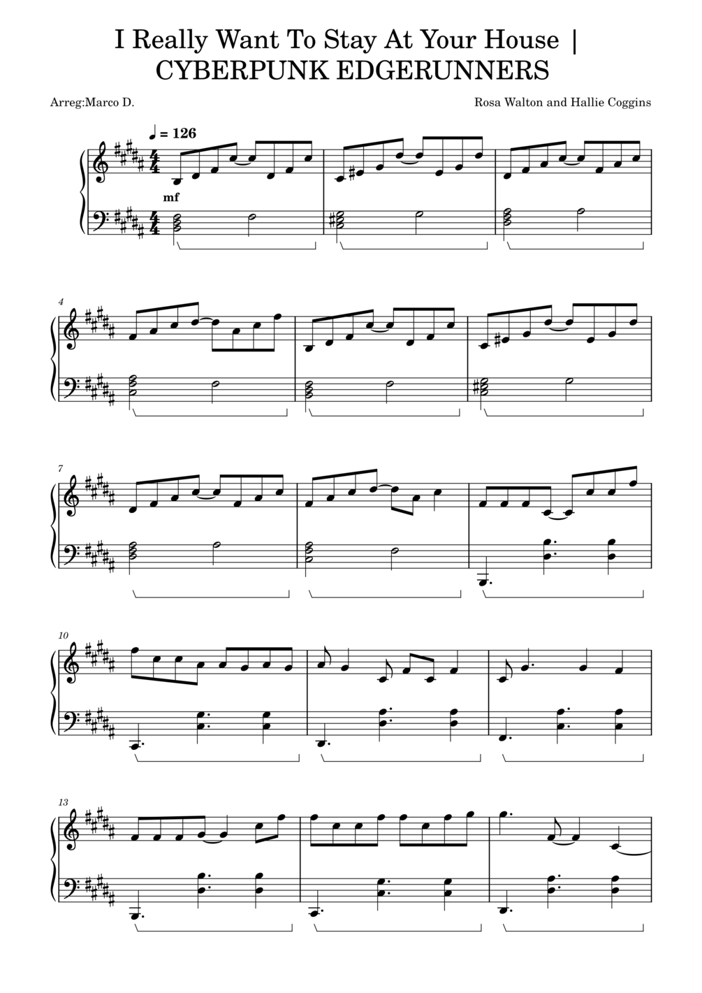 I Really Want To Stay At Your House | CYBERPUNK EDGERUNNERS SHEET + MIDI