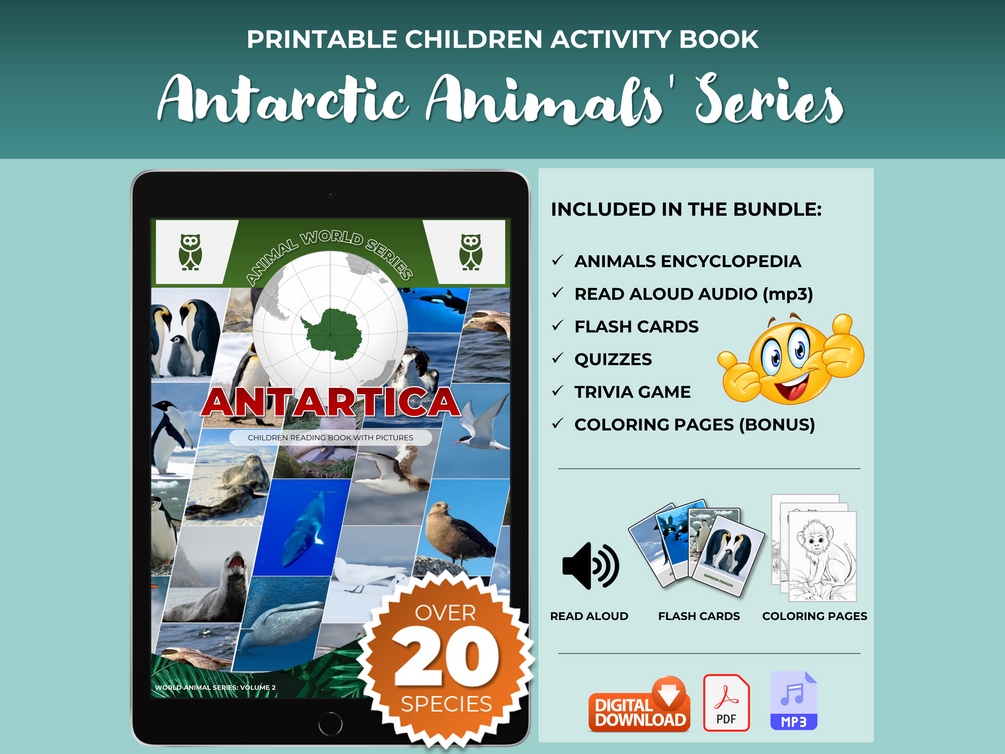 Printable Children Reading and Activity Book | Wildlife Animal World ...