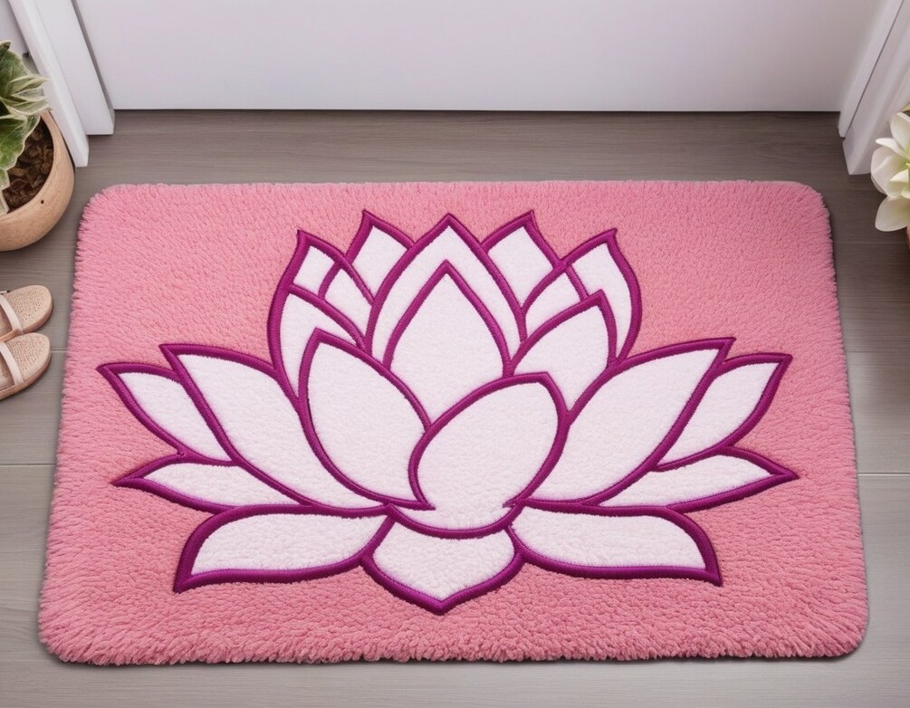 Pink Lotus Door mats