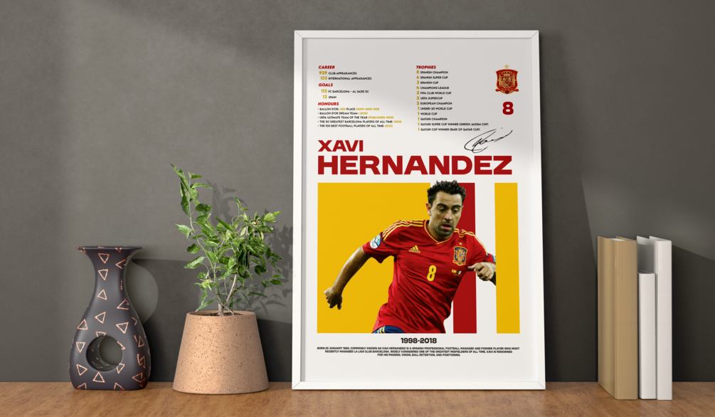 Xavi Hernandez - Spain Poster