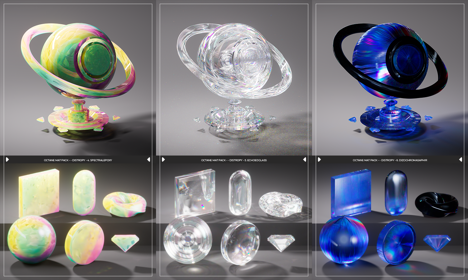 Octane Material Pack for Cinema4D - Distropy - 42 MAT