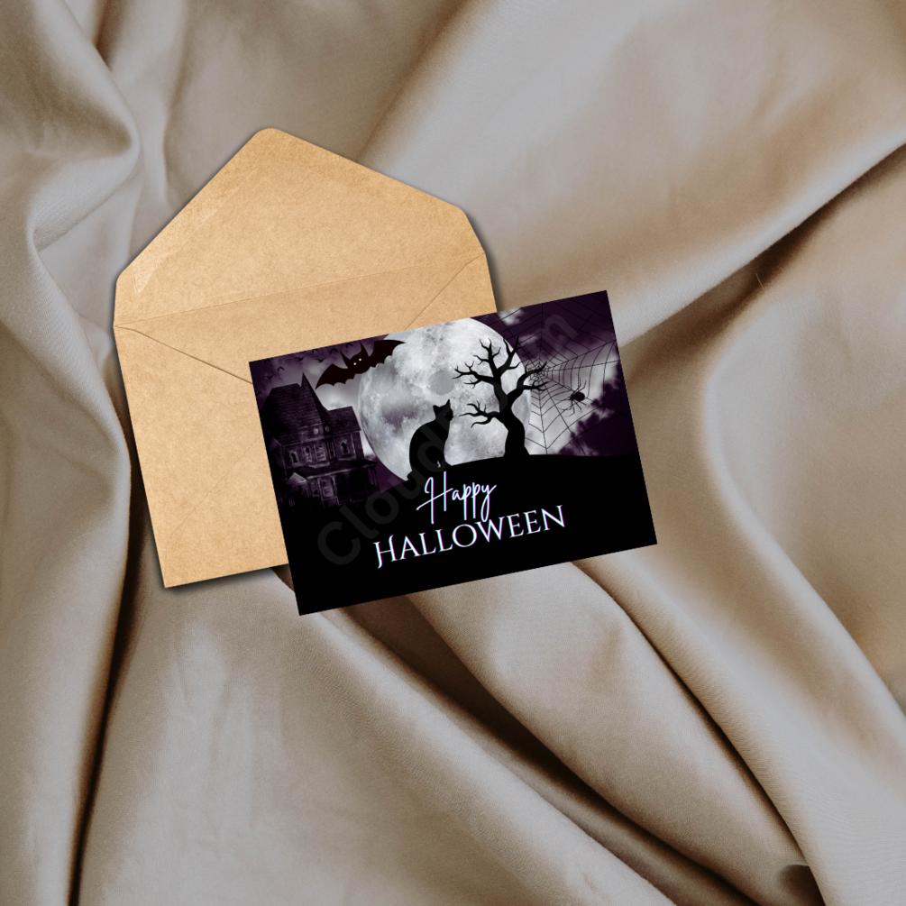 Halloween card + customizable link