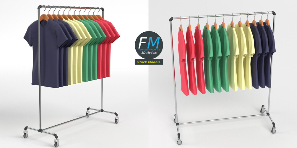 3D MODEL - T-shirts rack