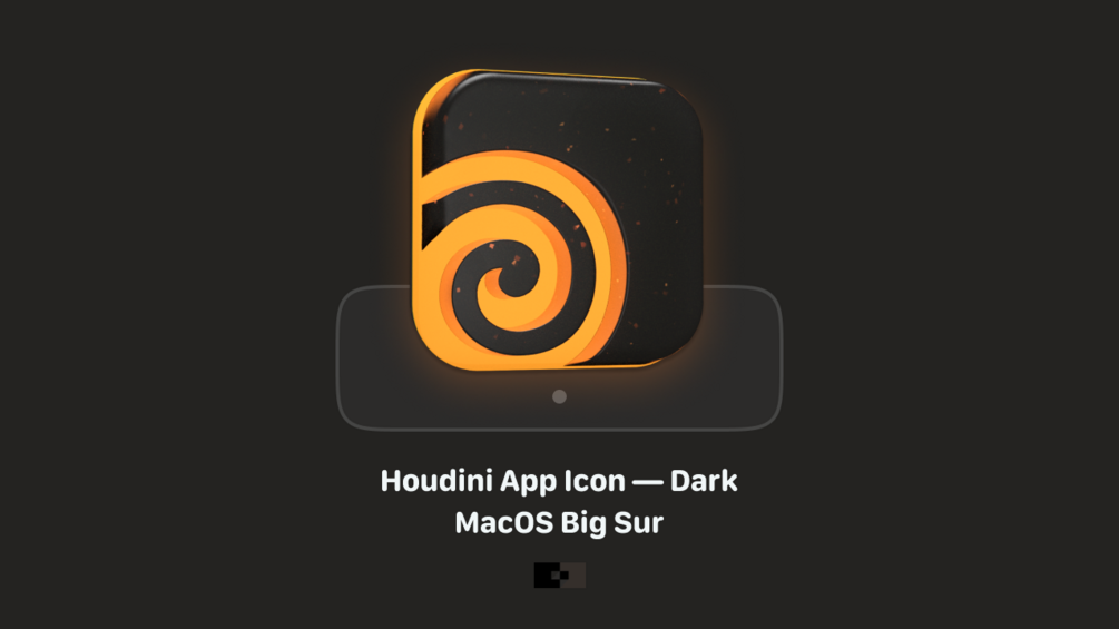 Houdini App Icon MacOS Big Sur — Dark
