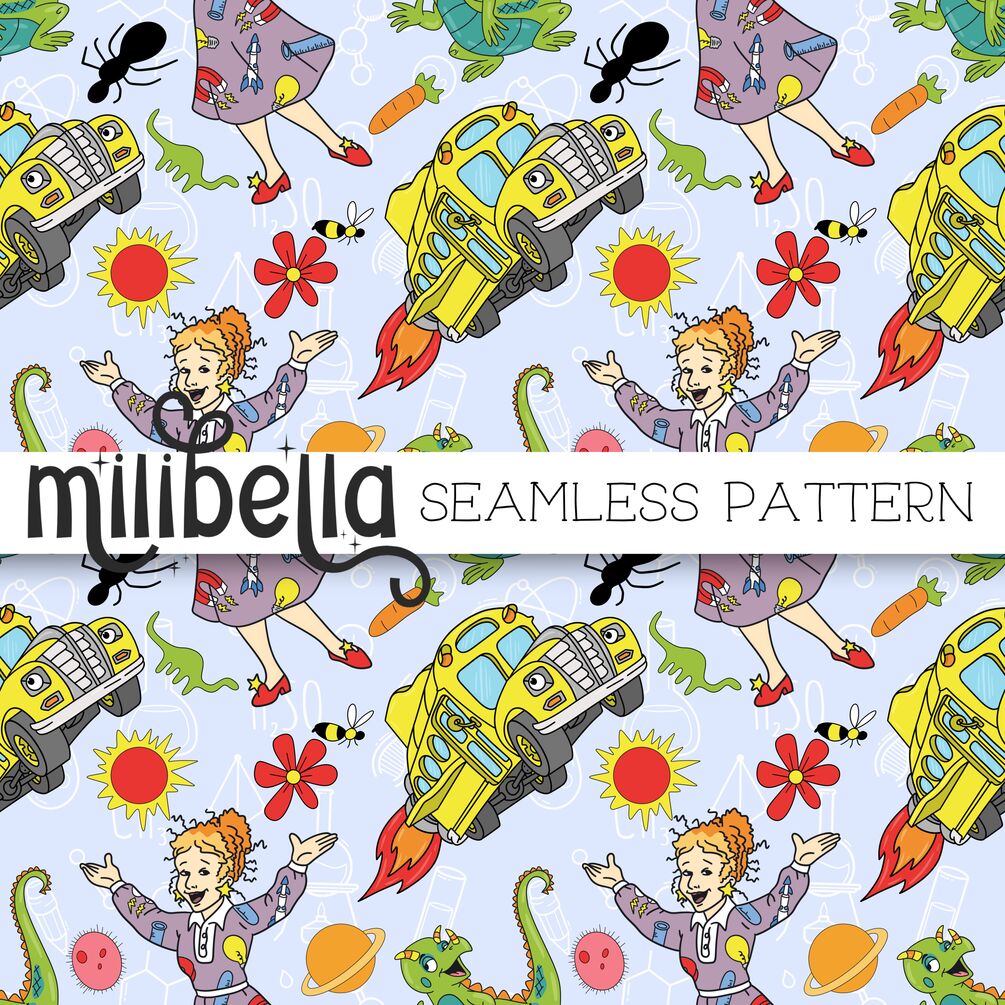 Magic Bus Seamless Pattern