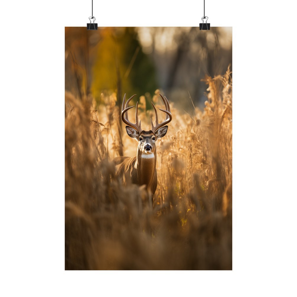 Real White-Tailed Buck Poster. Perfect for Him! 11"x16" Poster