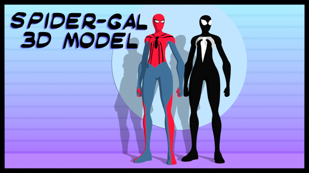 Spider-Gal 3d Model for Blender