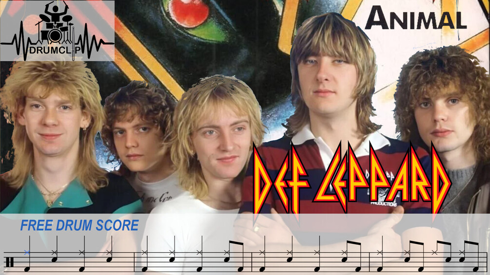 Def Leppard - Animal (Drum Sheet Music)