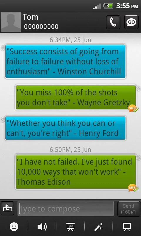 GO SMS Pro Elegance Theme