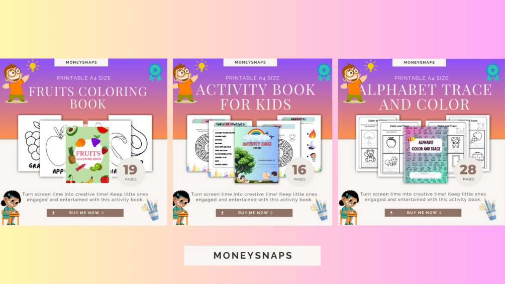 3 in 1 Bundle Activity and Coloring Book for Kids