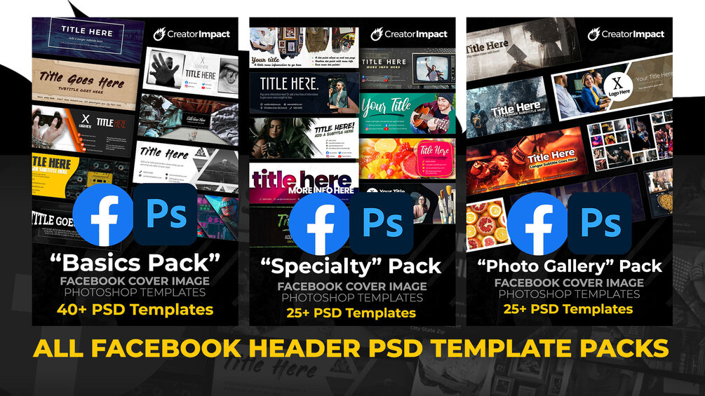 ALL PACKS – Facebook Cover Image PSD Templates