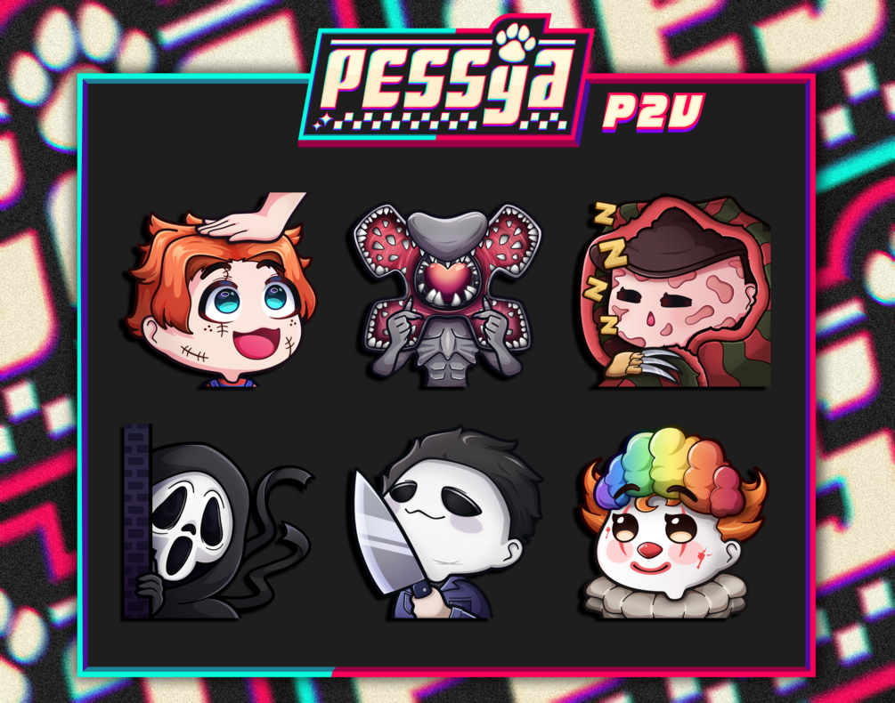 Set of P2U Villains Emotes | Twitch, Discord, YT, P2U, Emotes