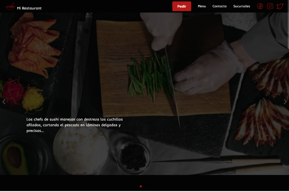 Mi restaurant webpage