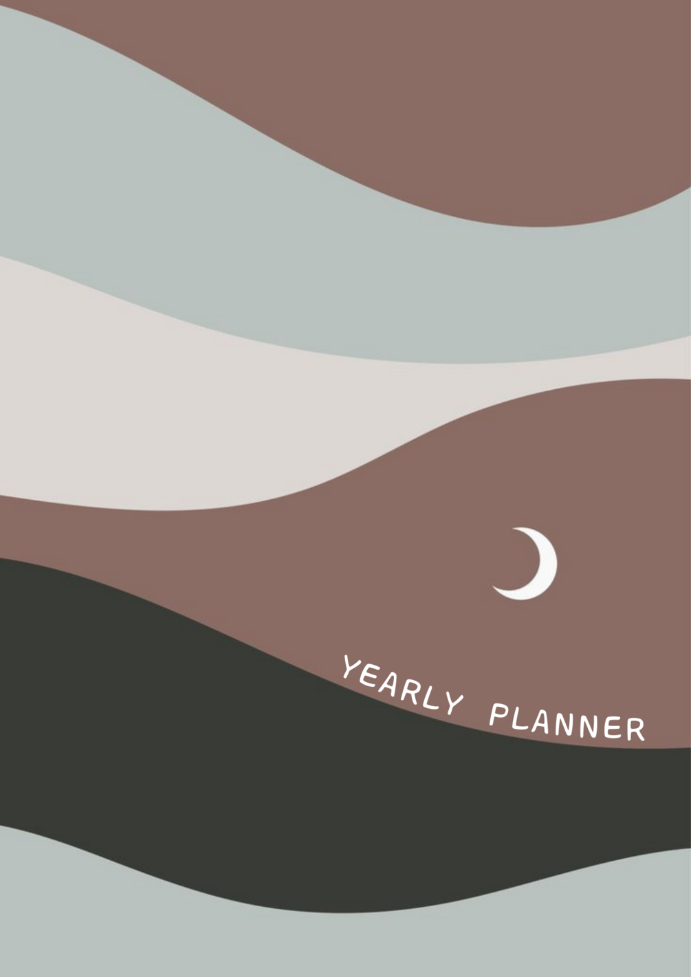 Yearly Digital Planner for Minimalist - Selenophile/Moon