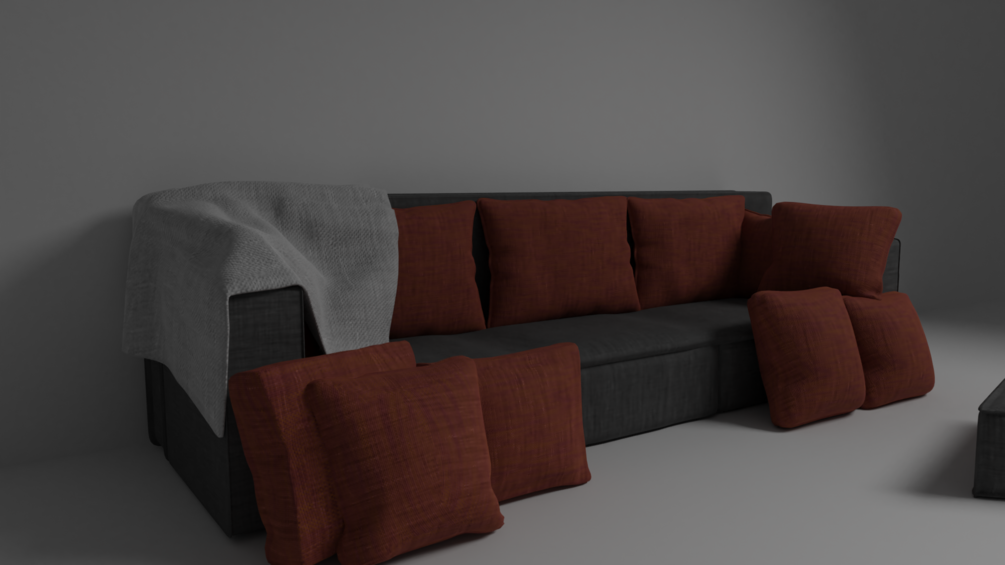 3D Simple Couch Set