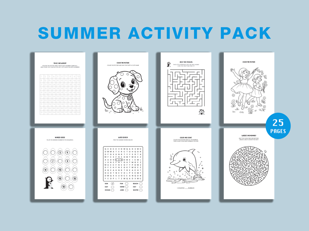 Kids Activity Book Ages 3-7 | Printable Coloring Pages, Tracing Numbers ...