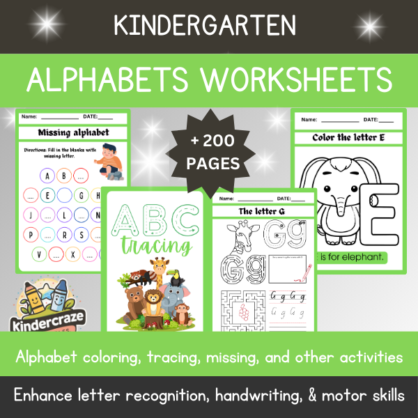 Kindergarten Mega Learning Worksheets Bundle – 465 Printable Pages ...