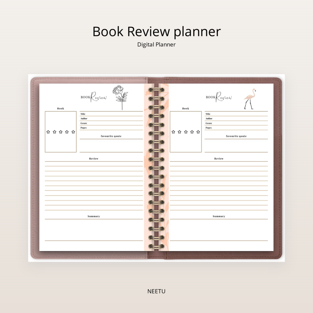 book review planner