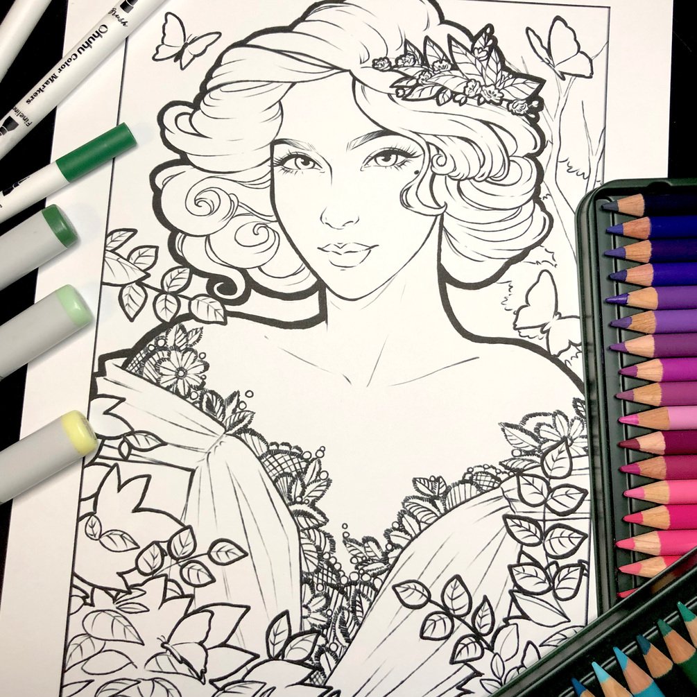 Fairytales- Silver Coloring page